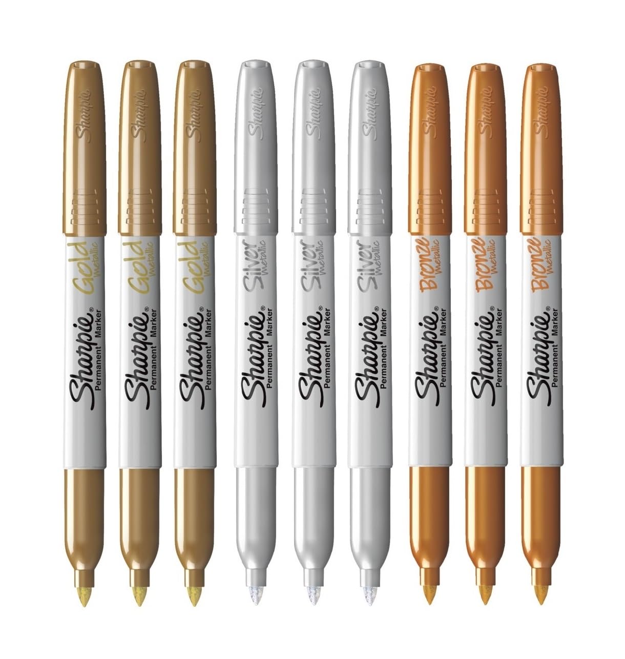 Sharpie Metallic Permanent Markers – Fine Point – Pack of 9 – Assorted ...