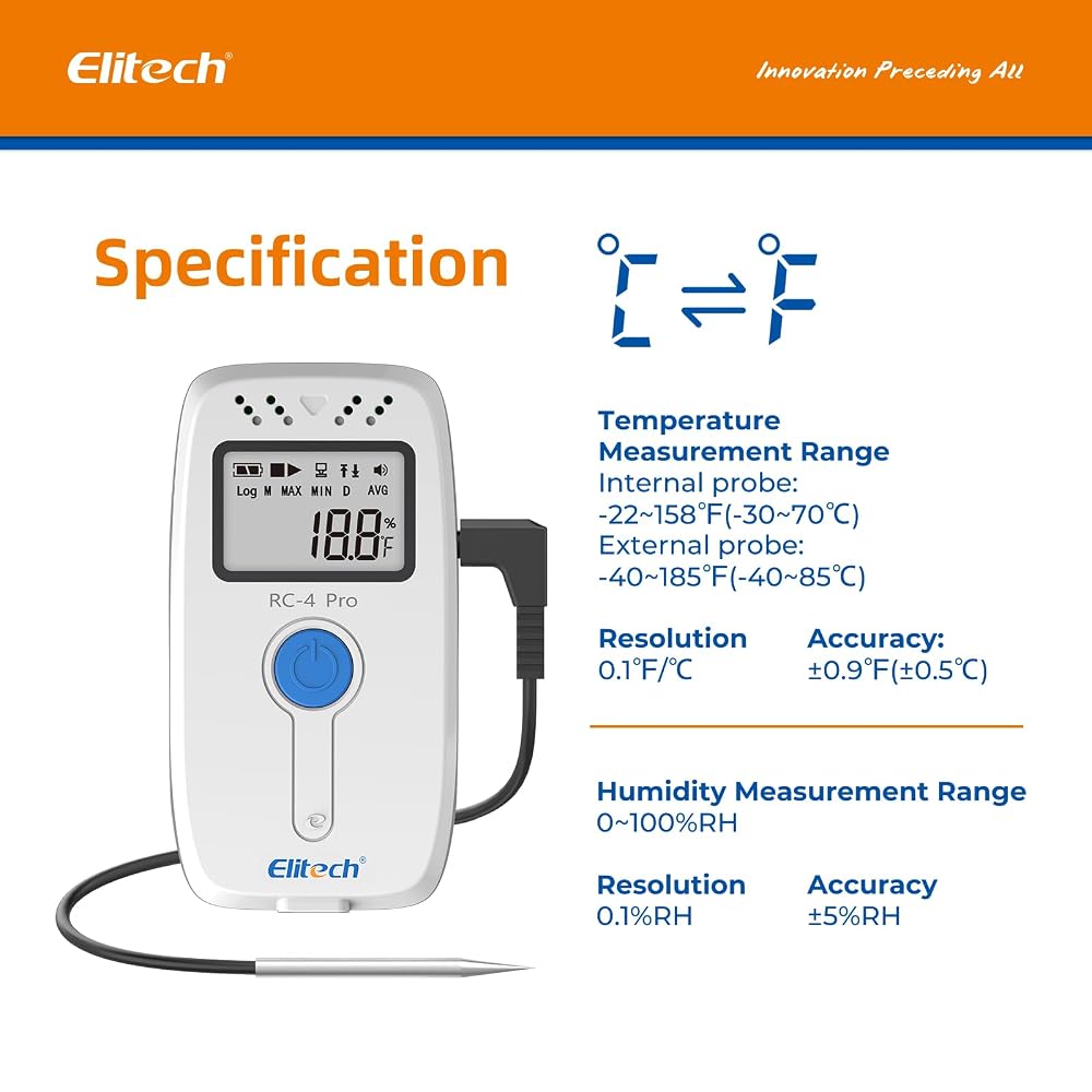 Elitech Digital Temperature Data Logger Medical Chile | Ubuy