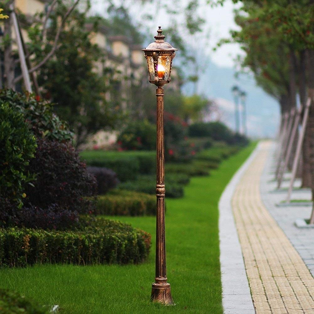 Victorian Exterior With Lighting Posts Festive Lights 42cm Black Solar