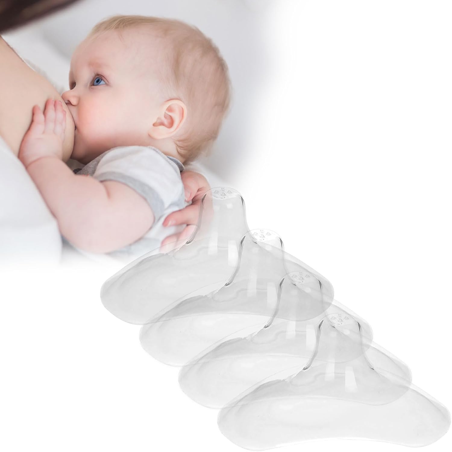 Nipple Shields for Breastfeeding,4Pcs Breast Shields for Breastfeeding ...