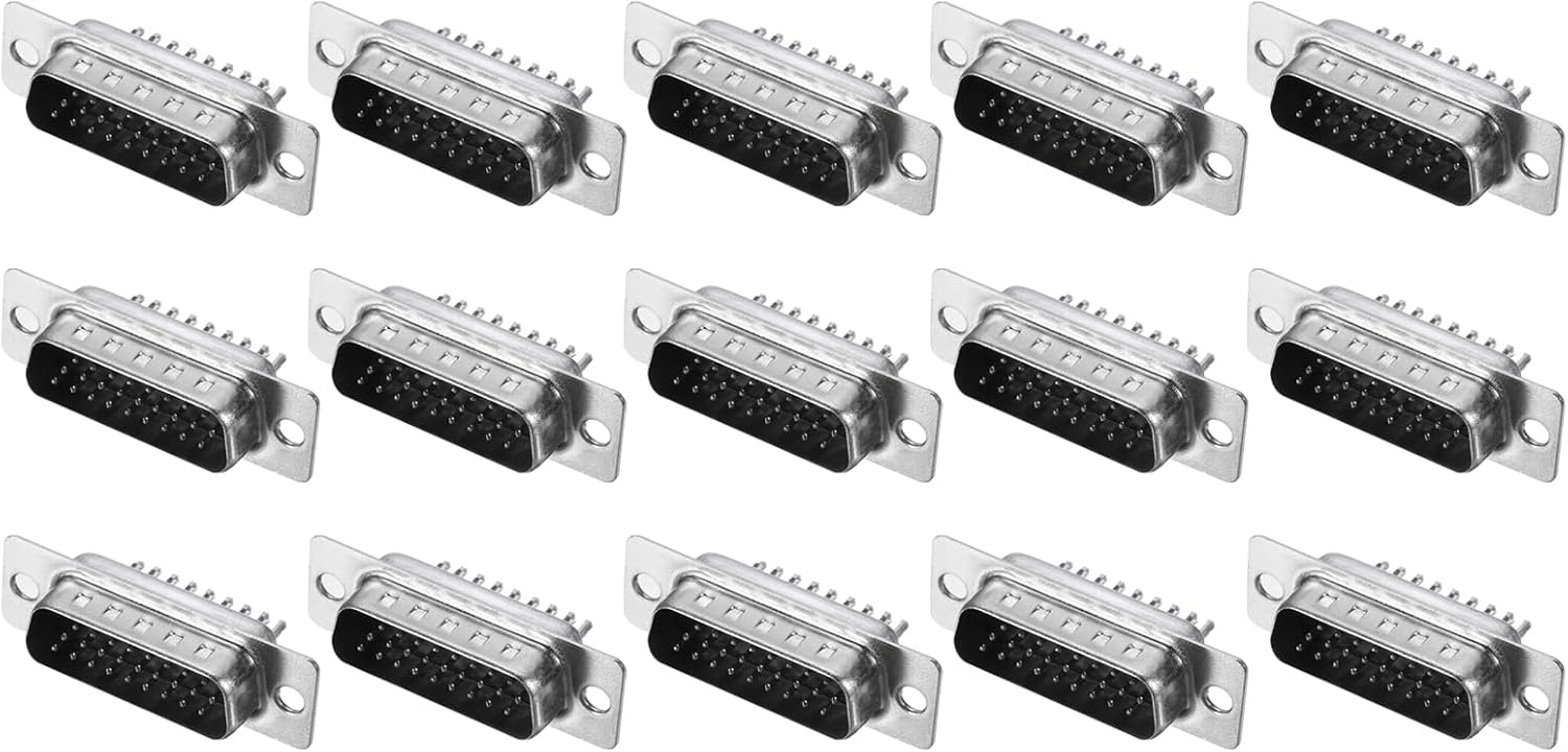 Amazon.com: uxcell D-sub Connector DB26 Male Socket 26-pin 3-Row Male ...