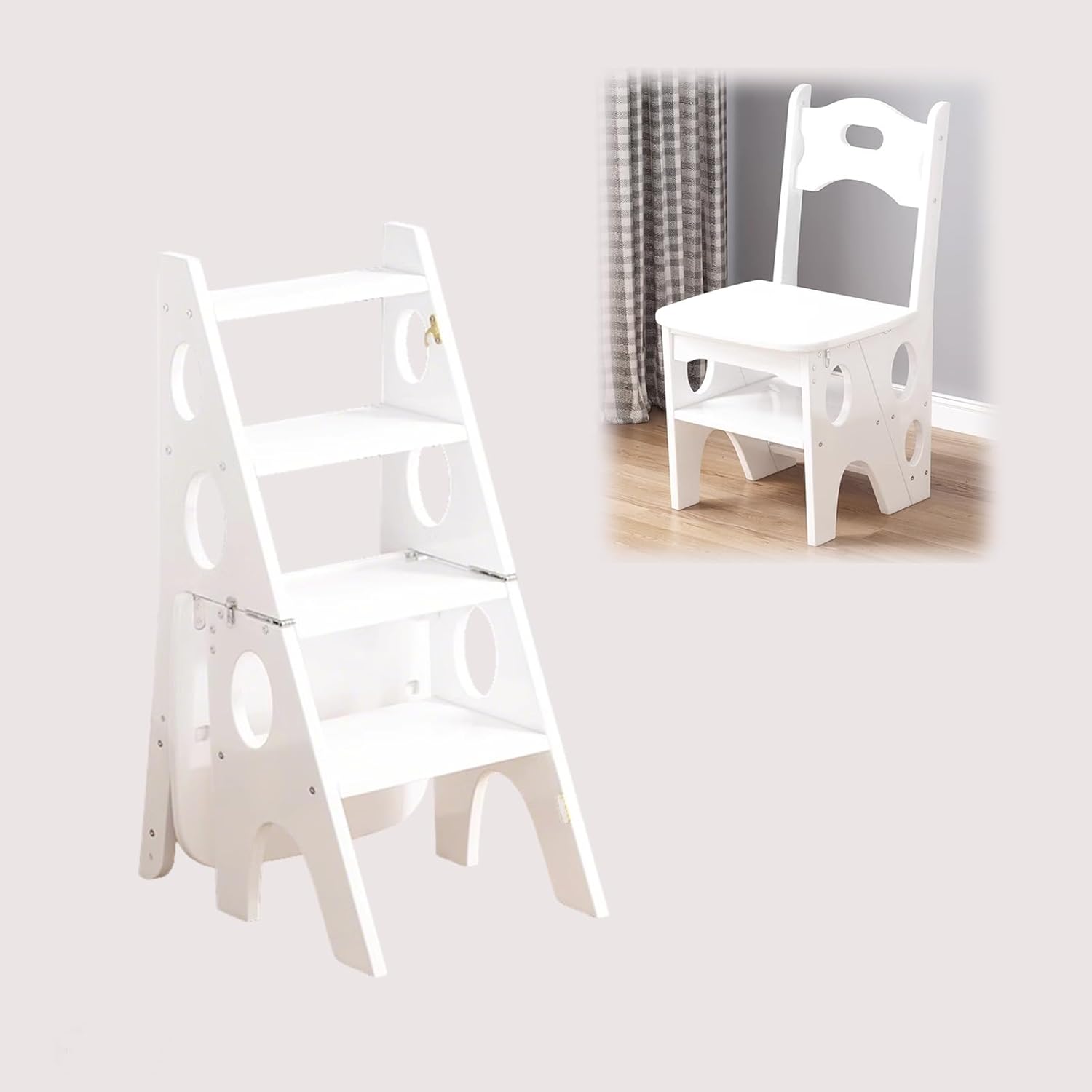 Amazon.com: QQB Convertible Folding Ladder Chair, 3 in 1 Portable ...