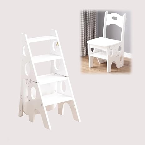 Amazon.com: QQB Convertible Folding Ladder Chair, 3 in 1 Portable ...