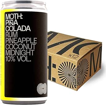 MOTH: Piña Colada Cocktails Ready To Drink Pre-Mixed Cans, 12 x 200ml ...