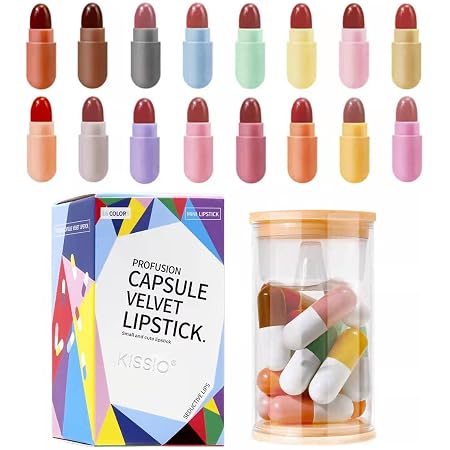 Amazon.com : KISSIO Lipstick,Mini Lipstick Set,16PCS Matte Lipstick 16 ...
