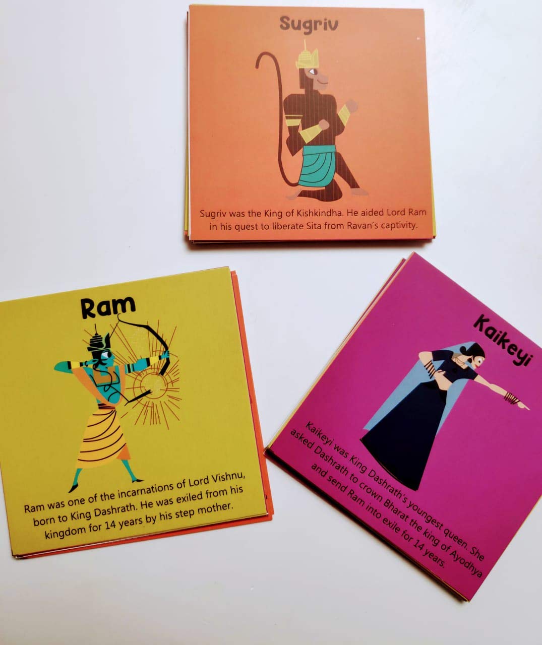 Buy Dox Box Ramayan Character Memory Card Game Flashcards -Pack of 26 ...