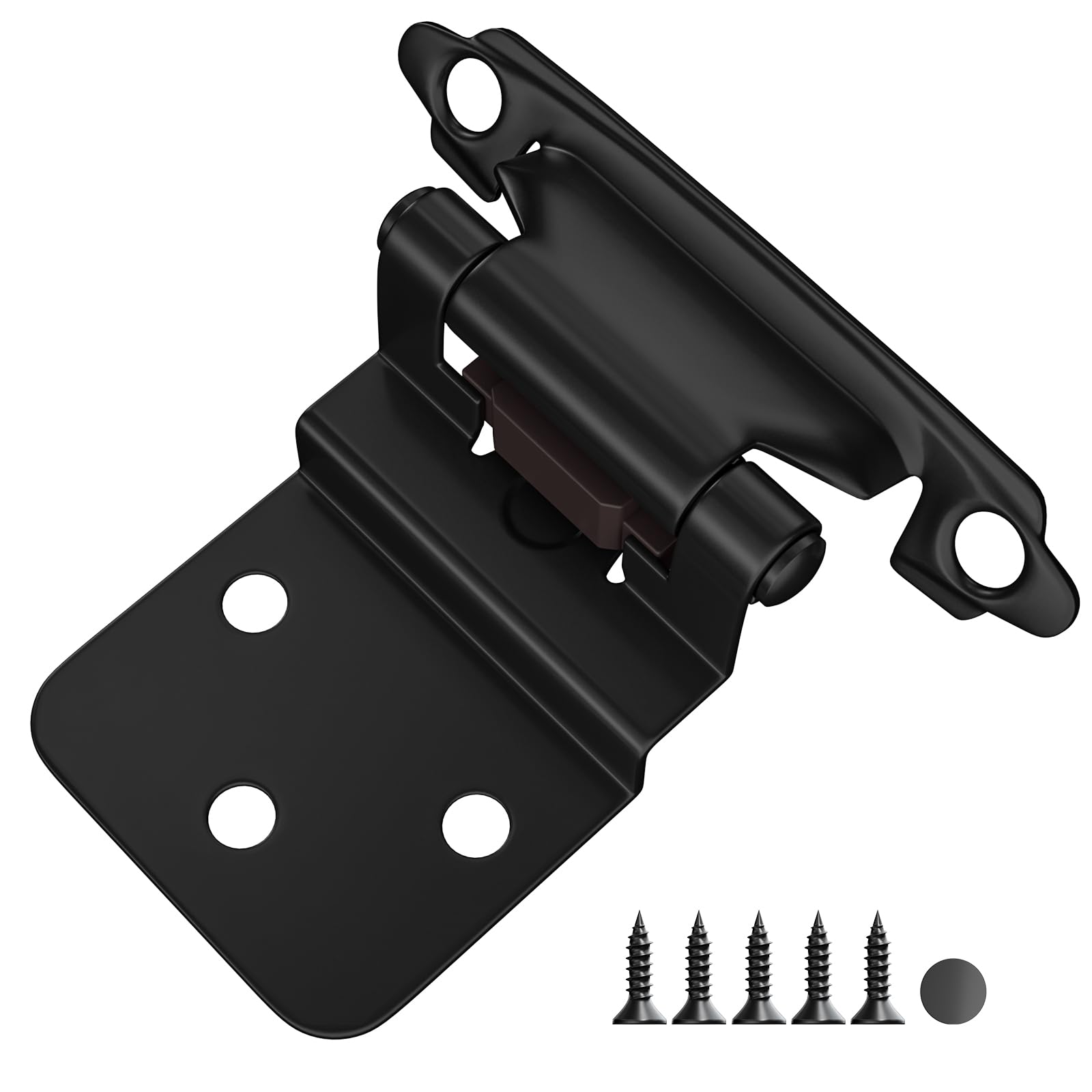 Snapklik.com : HOSOM 50 Pack Black Cabinet Hinges, 3/8" Inset Flush ...