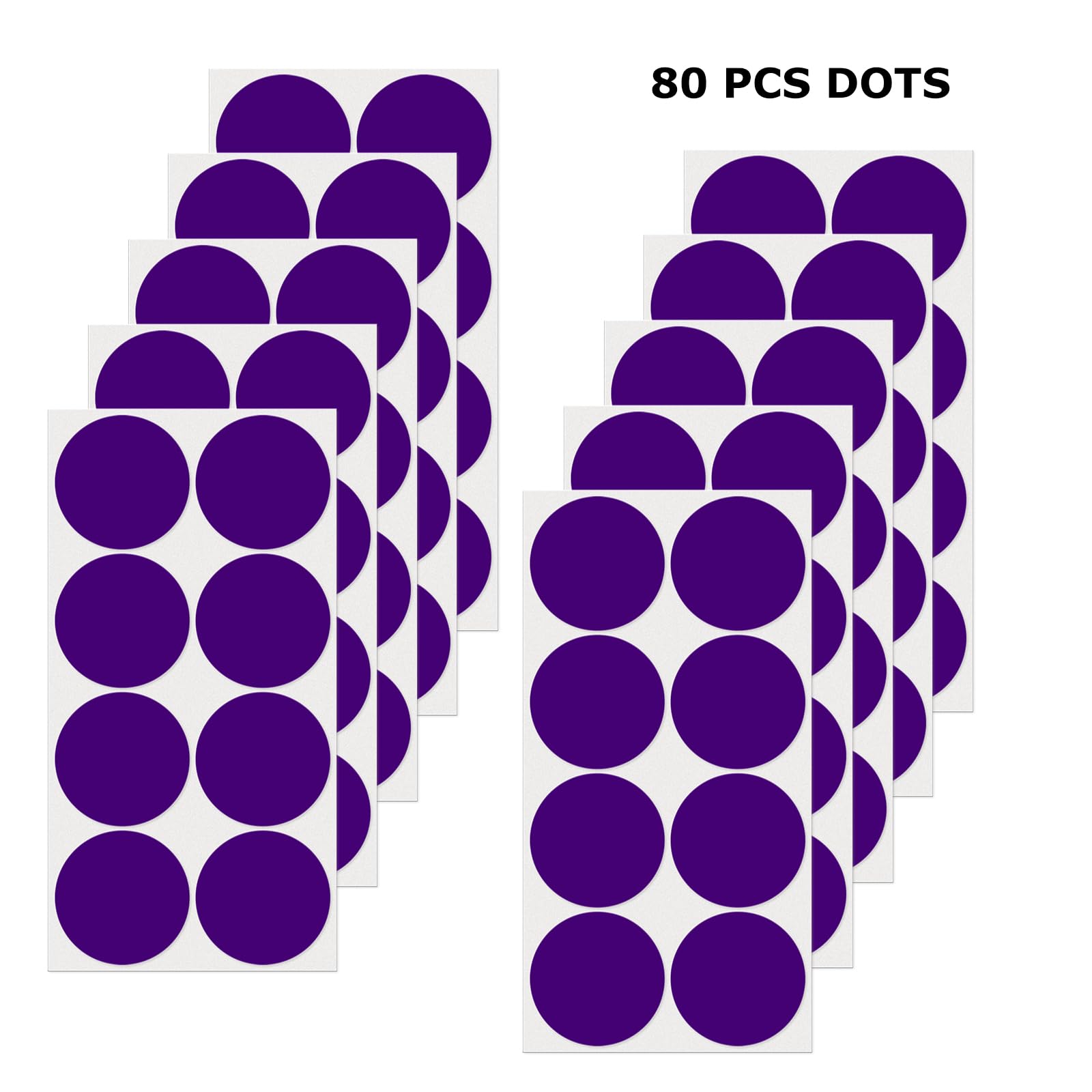 Snapklik.com : YIKIADA Purple Dot Stickers 2 Inches Round Sticker