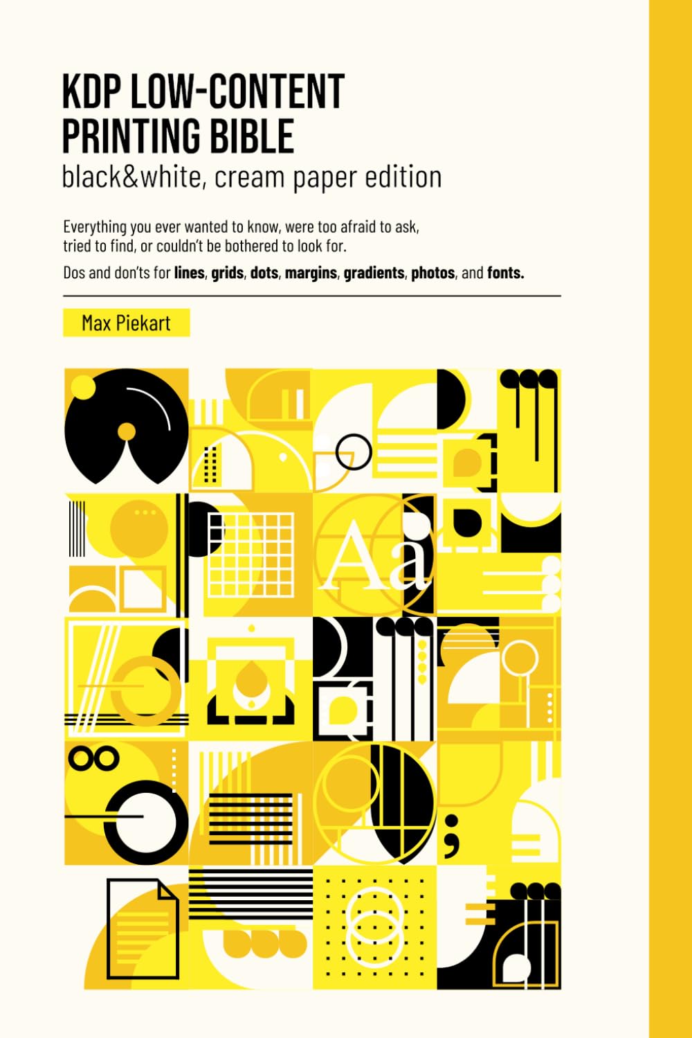 Amazon | KDP Low-Content Printing Bible: Black&White, Cream Paper ...