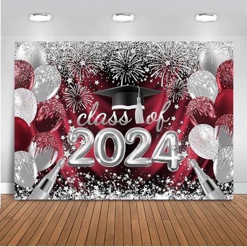 Amazon.com : Mocsicka 2024 Graduation Backdrop Congrats Grad Graduate ...