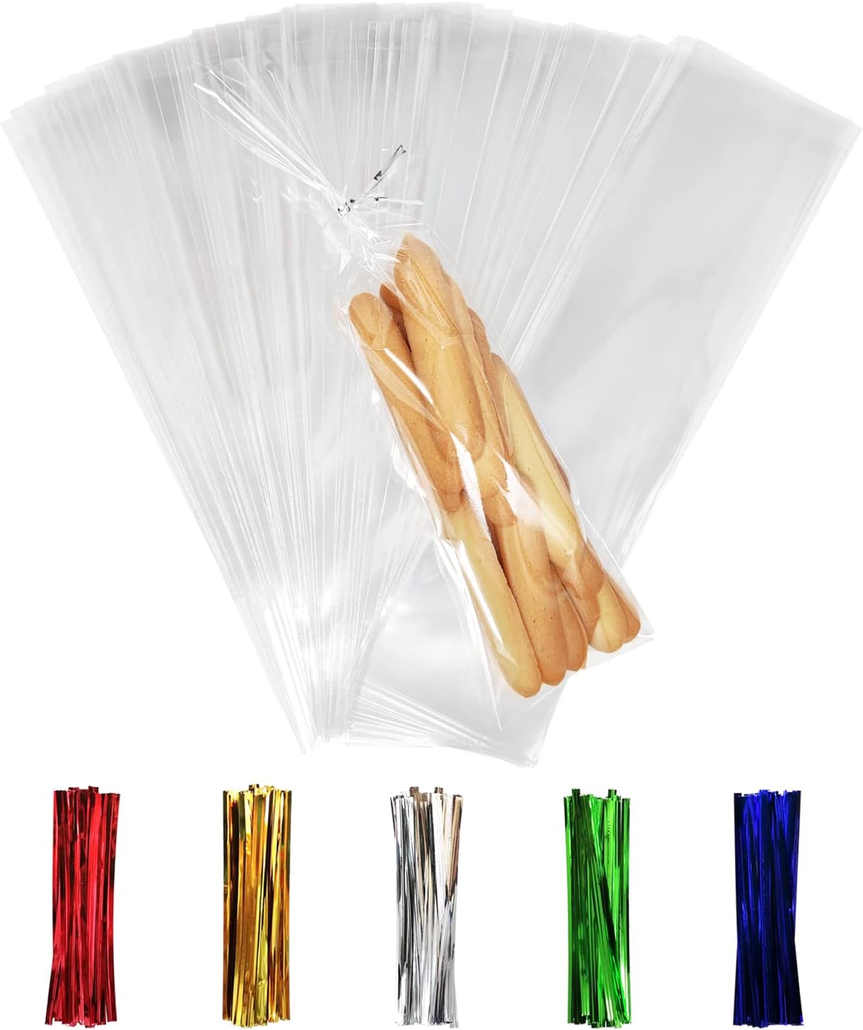 Amazon.com: Long Self Stick Cello Bags 3x11" 200pcs Clear Resealable ...