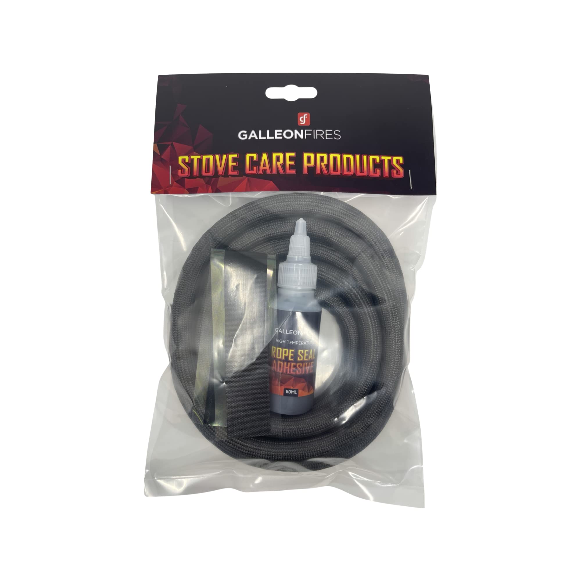 13mm Stove Fire Rope Pack, Black,Over Braid Fire Rope Seal Pack (with ...