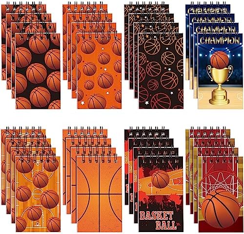 Amazon.com: Faccito 32 Pcs Mini Notepads Sports Basketball Baseball ...