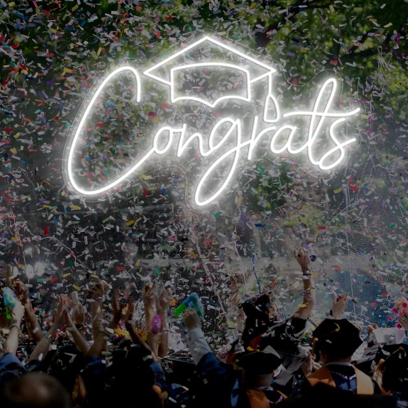 Congrats Grad Neon Sign,UOPUDSIR Graduation LED Neon Sign Congrats Neon ...