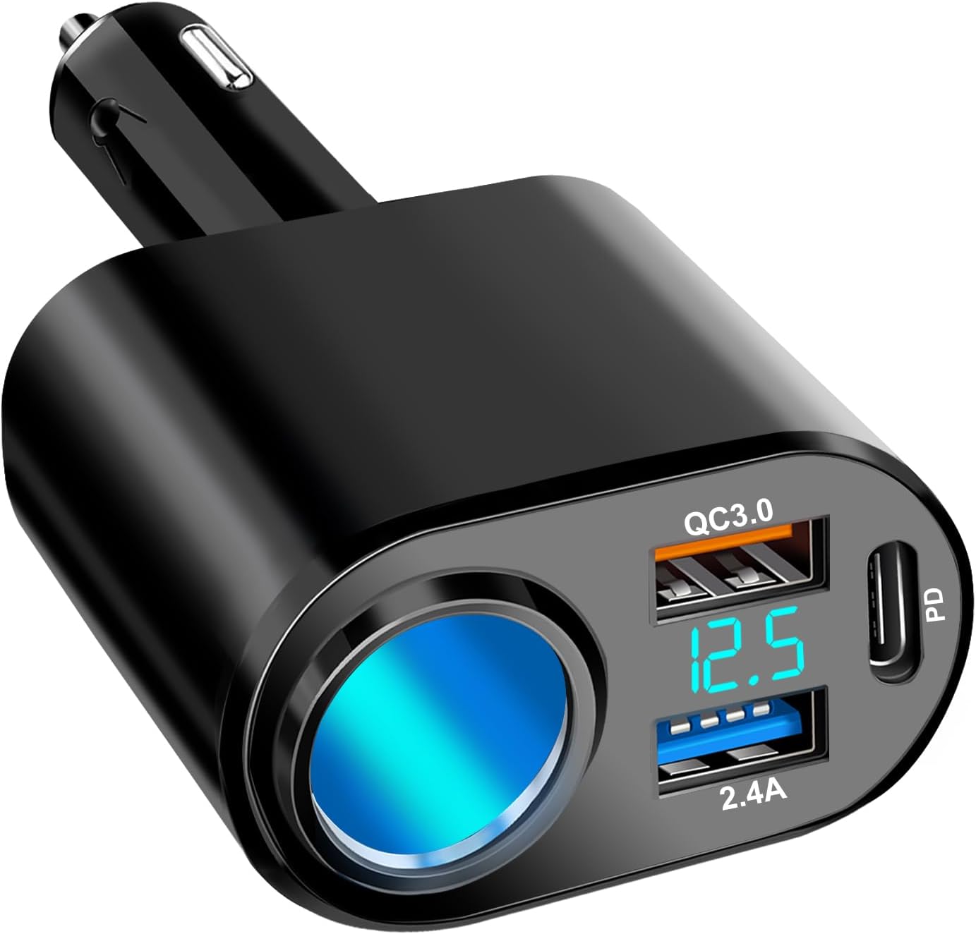 Amazon.com: USB C Car Charger, PD 30W Type C Dual USB Fast Car Charger ...