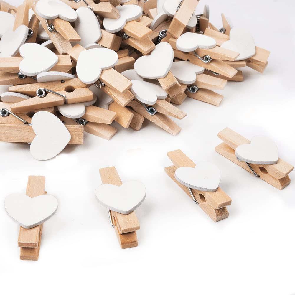 Vicloon Mini Pegs, 90pcs Small Wooden Pegs, Mini Wooden Pegs for Arts ...