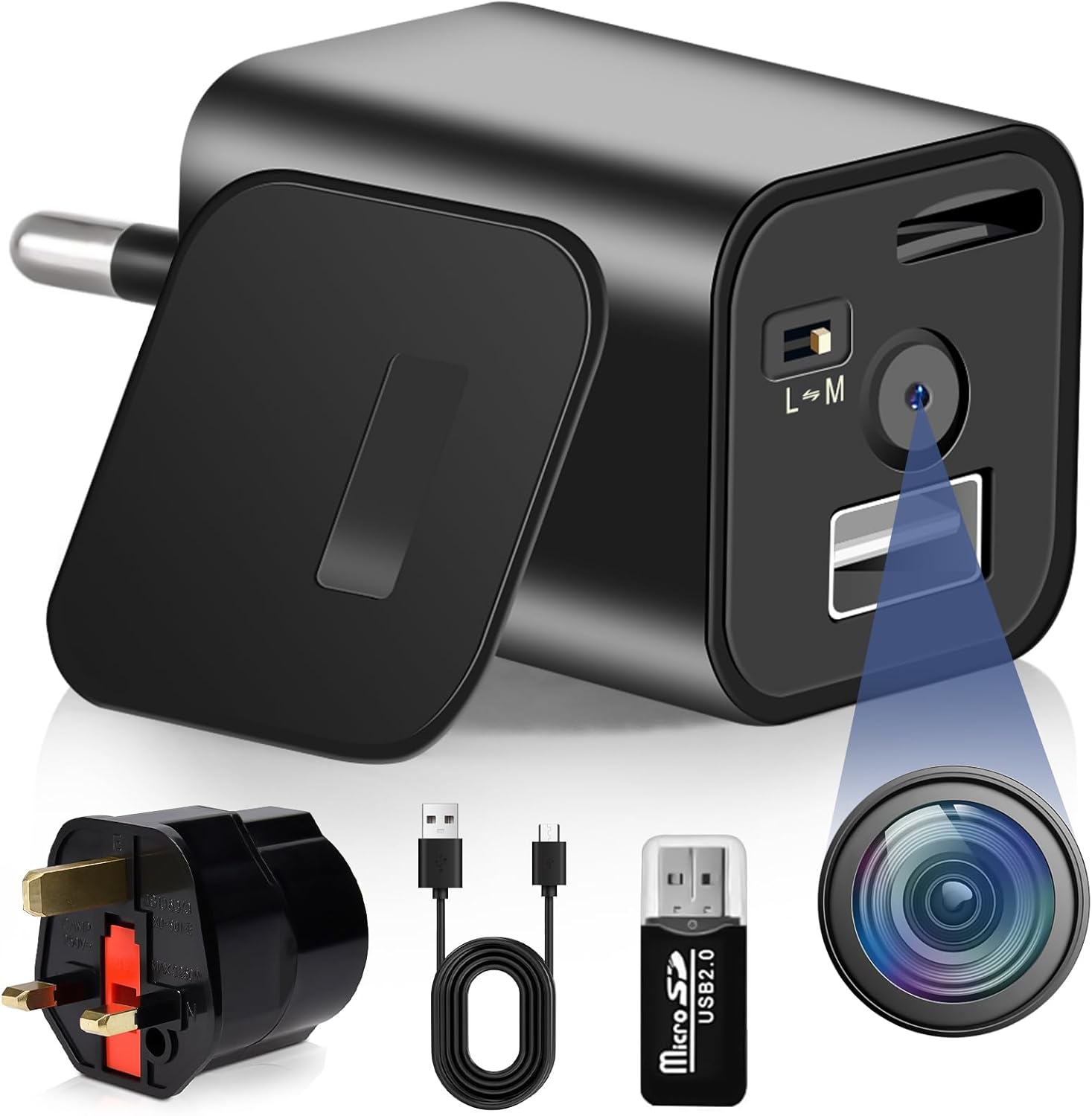 heygocam USB Charger Security Camera, Mini Hidden Spy Camera with ...