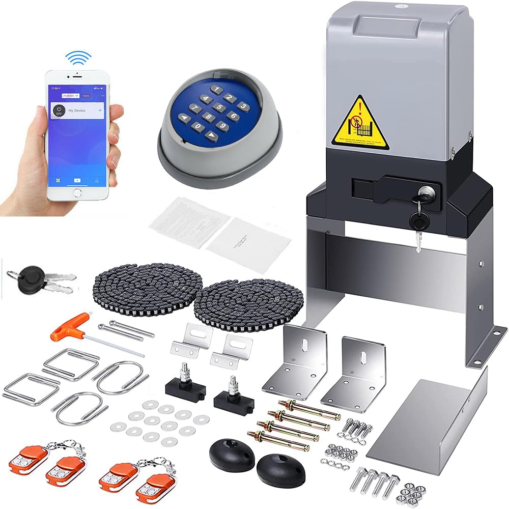 Amazon.com: Automatic Sliding Gate Opener 3300LBS with 4 Remote ...