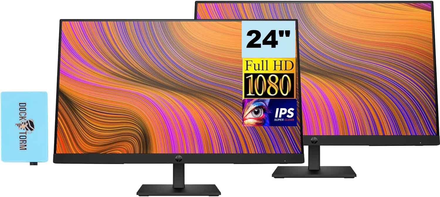 Amazon.com: HP 24 inch 1080P Computer Monitor Bundle With Docztorm Dock ...