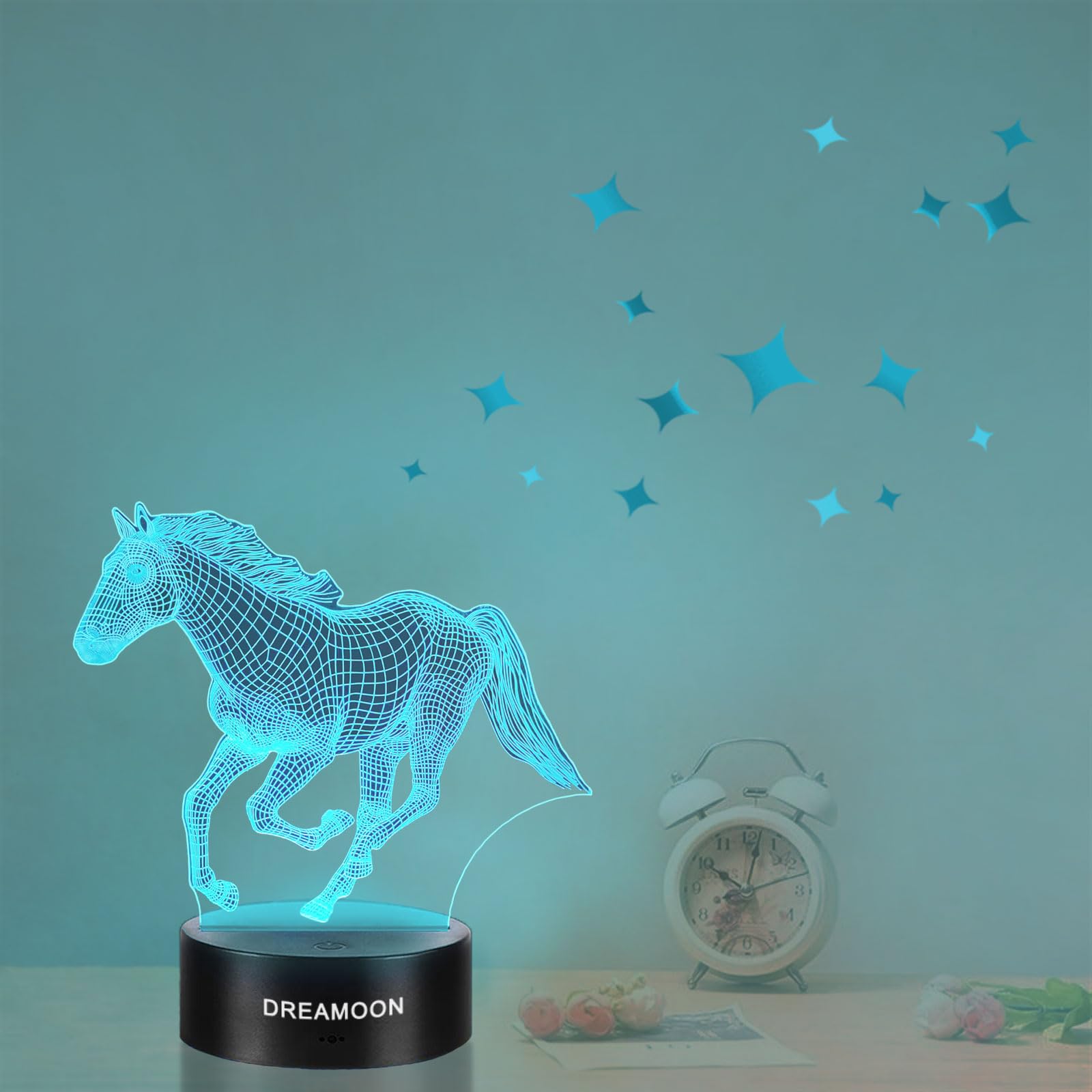 Lighted Horse Decoration 2023 New Outdoor Large Size White Lighted 3d