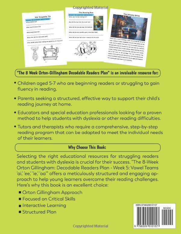 Snapklik.com : The 8-Week Orton Gillingham Decodable Readers Plan: A ...