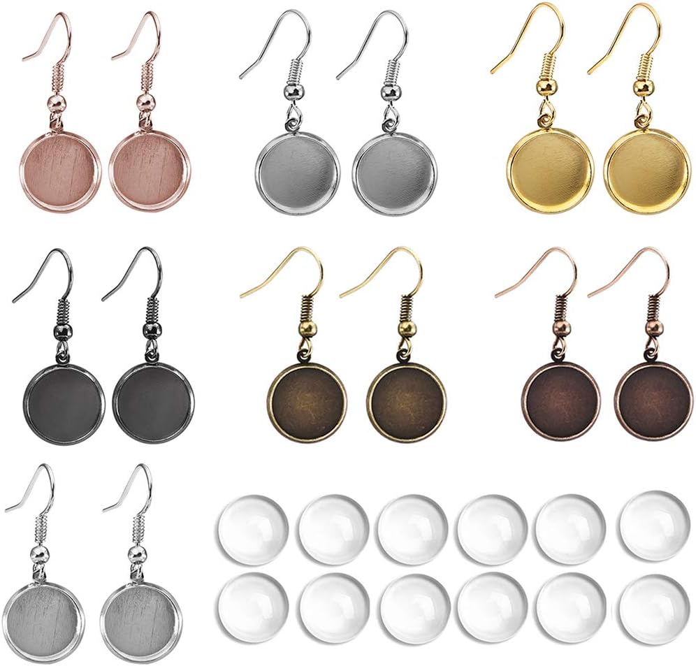Amazon.com: 300 Pieces Stud Earring Kit Include 100pcs 12 mm Stainless ...