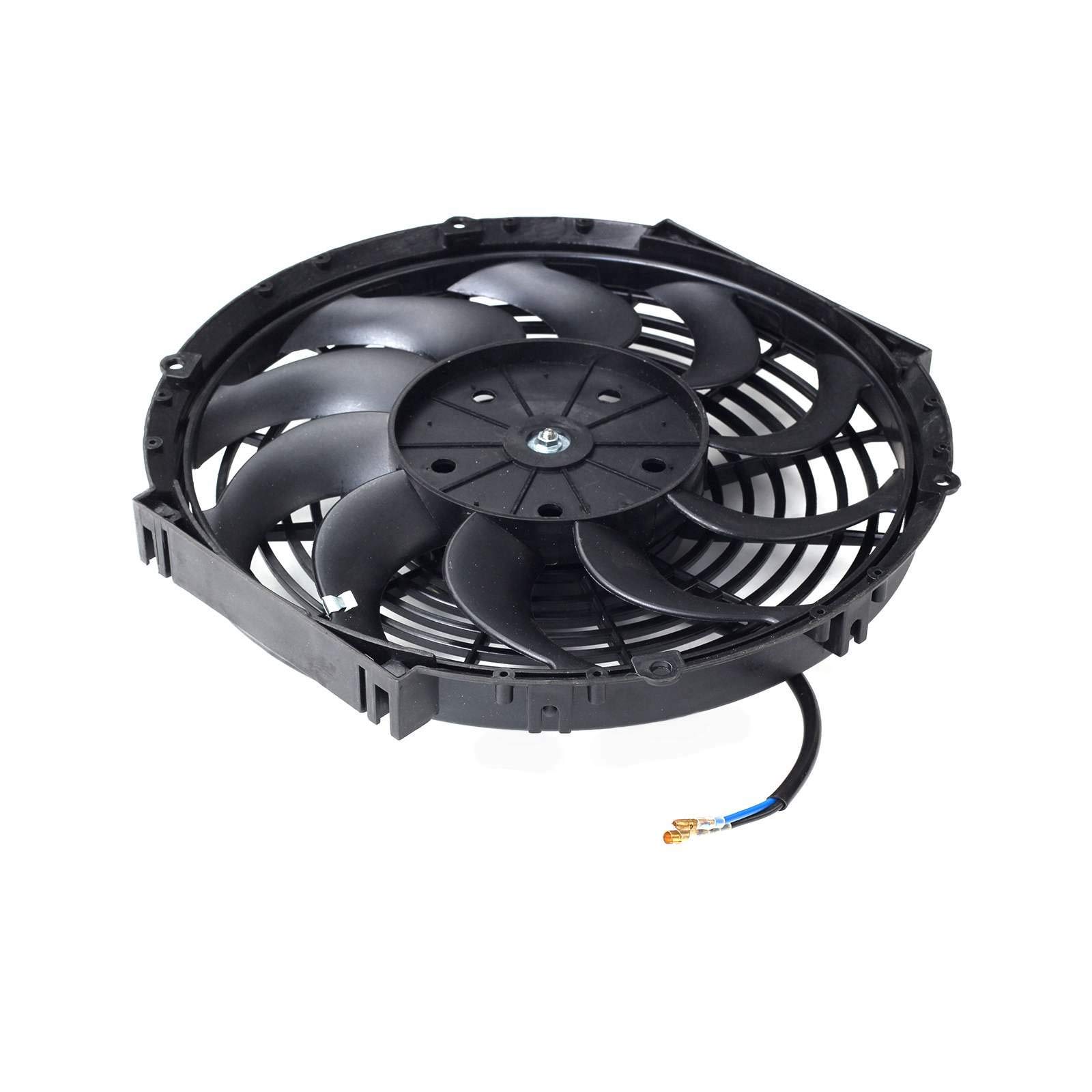 Snapklik.com : 12" Slim Push Pull 12V Electric Radiator Cooling Fan