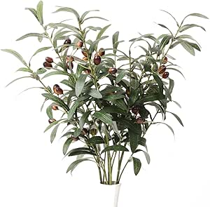 Amazon.com: Olive Branches Stems 3pcs Artificial Plants Olive Branch ...