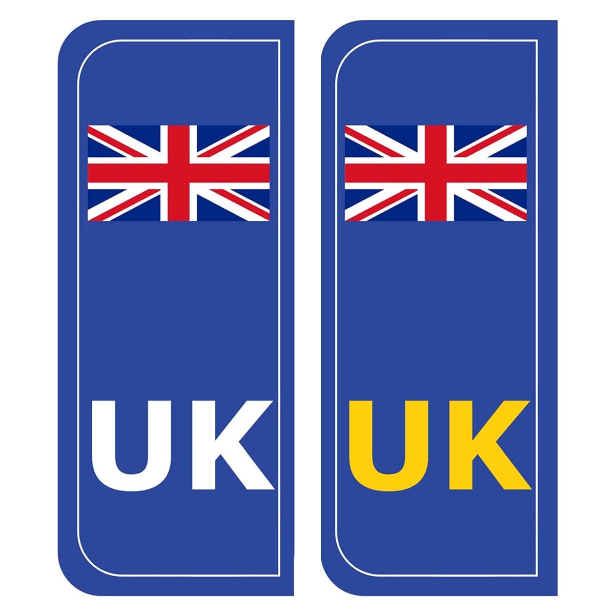 12pauk Oval Number Plate Sticker Stickers For Europe Uk Oval ...