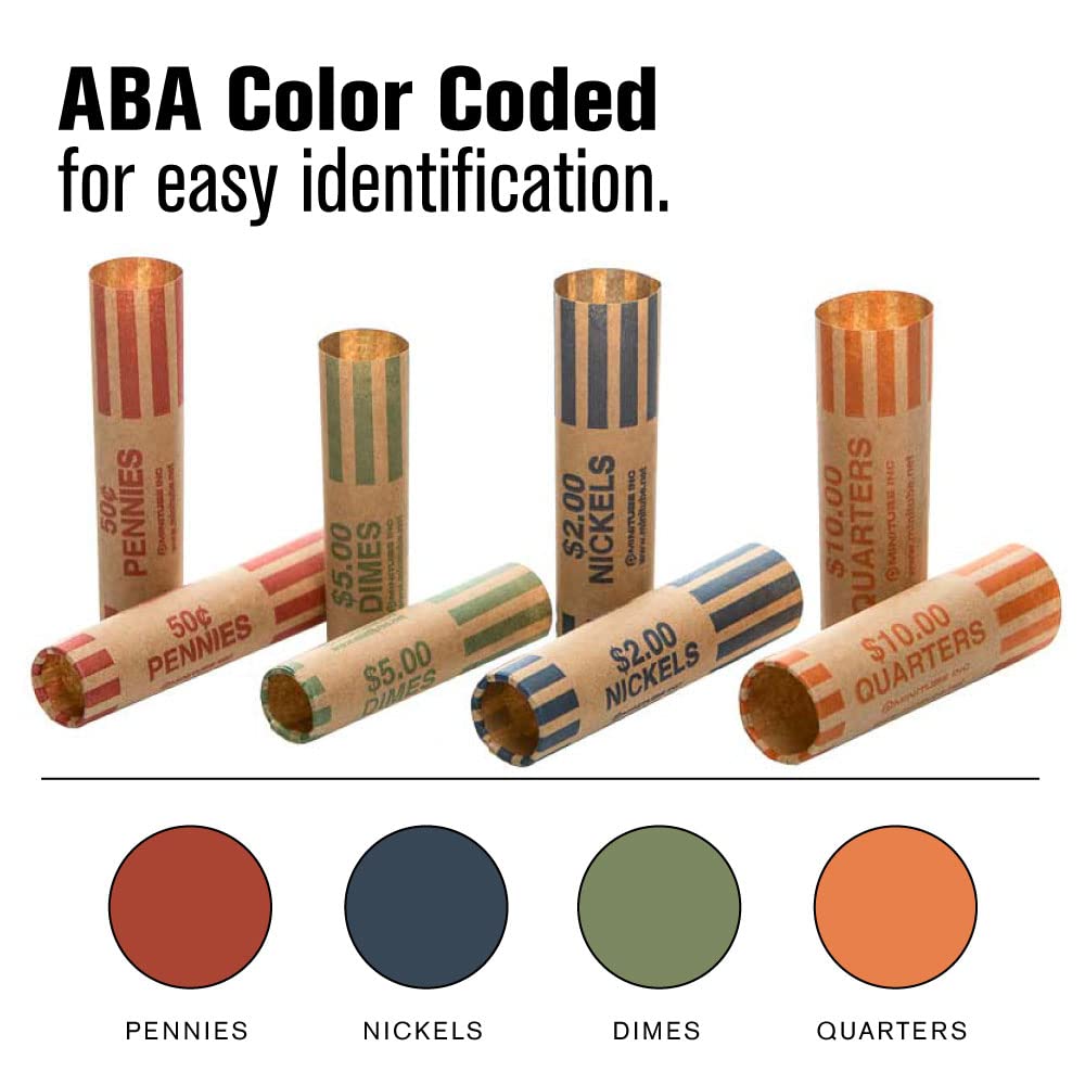 Snapklik.com : Nested Quarter Coin Wrappers Pre-Crimped Box Of 1000 ABA ...