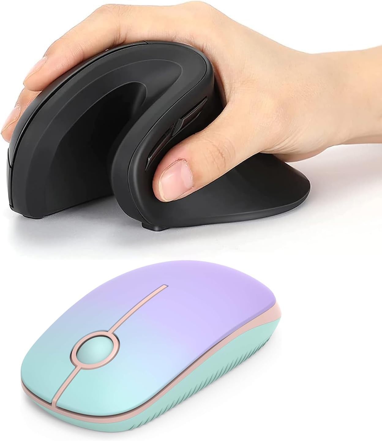 Amazon.com: Unipows Bluetooth Ergonomic Mouse, 2.4G Silent Vertical ...