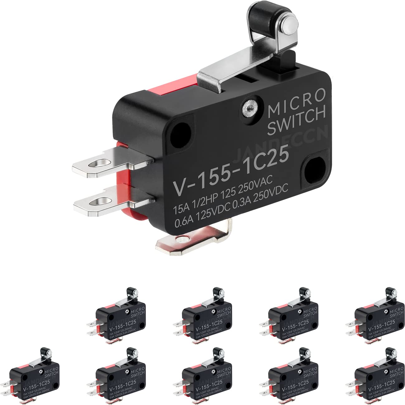 Snapklik.com : JANDECCN 10Pcs Lead Limit Switch Short Hinge Roller ...