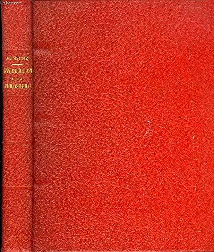 INTRODUCTION A LA PHILOSOPHIE: Rene Le Senne: Amazon.com: Books