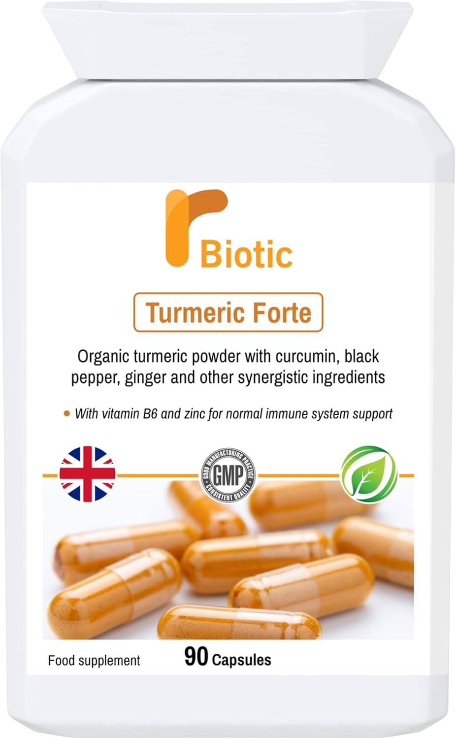 Rbiotic Turmeric Forte.Turmeric Herbal Combination Plus Immunity ...