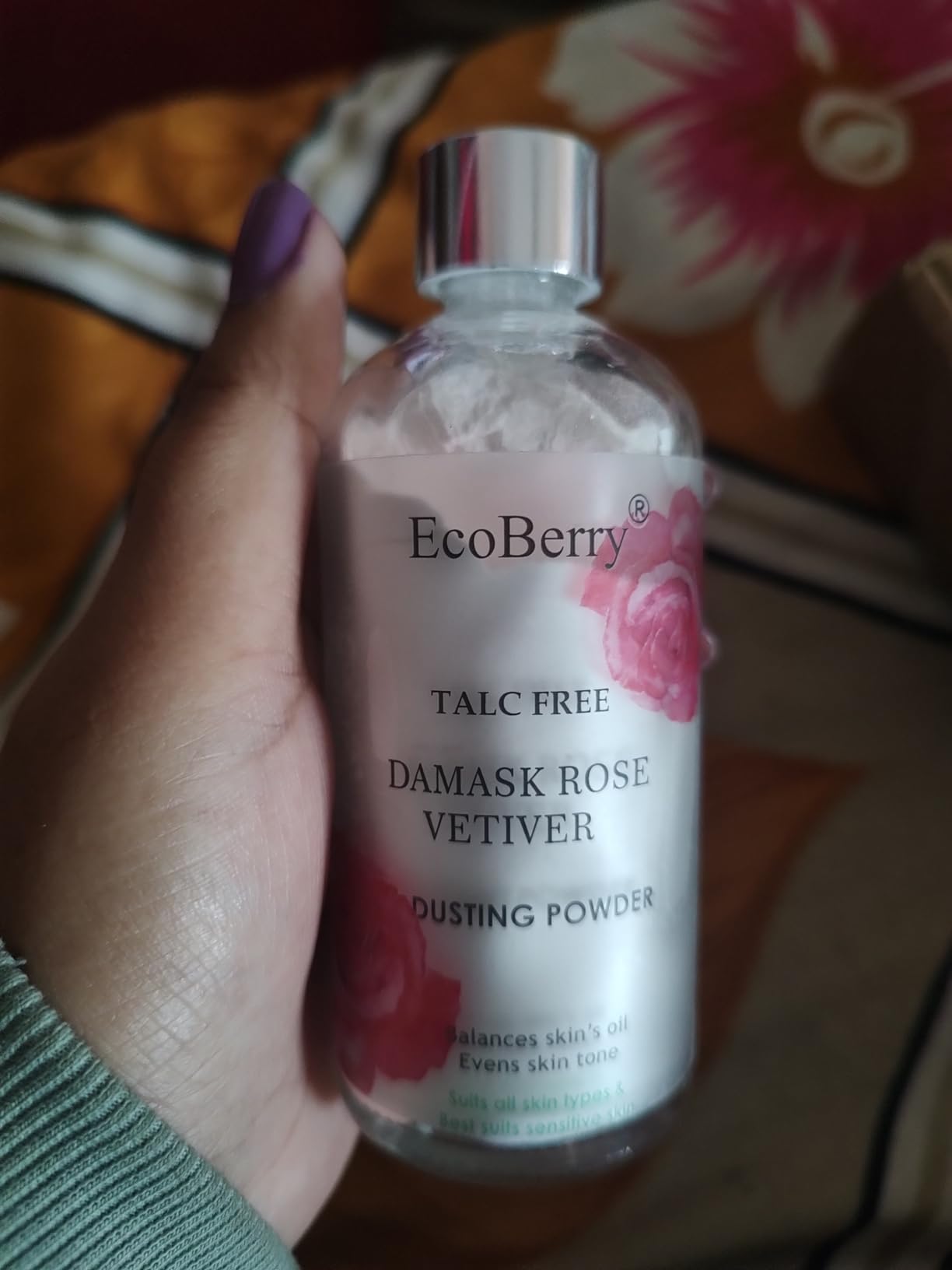EcoBerry Damask Rose Vetiver Dusting Powder,Chemical &Talc Free ...