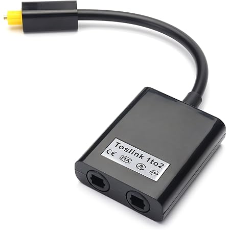 CY Dual-Port-Audio-Adapter Toslink Digital optisch Audio-Splitter ...