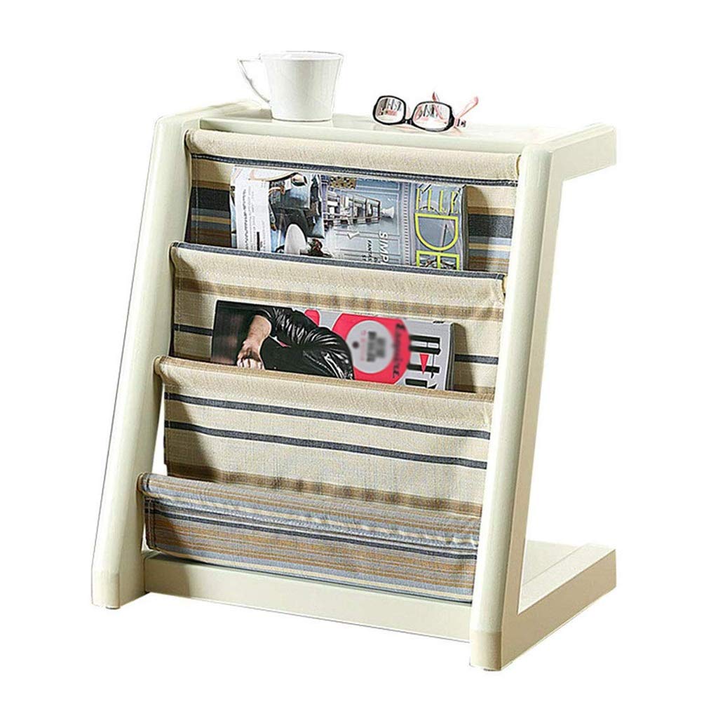Amazon.com: Creative Solid Wood Furniture Newspaper Rack Floor Magazine ...