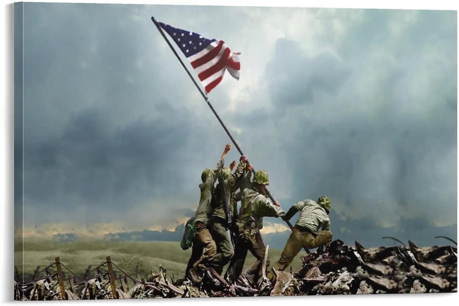 Amazon.com: Iwo Jima US Marine Corps World War II Flag Raising Poster ...