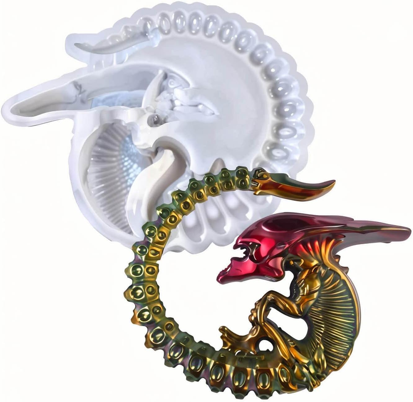 Amazon.com: Alien Dragon Resin Molds Silicone, 3D Animal Epoxy Resin ...