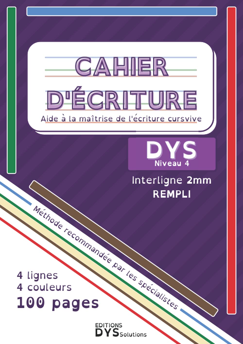 Cahier Decriture Cursive Dys 100 Pages Vierges 4 Lignes 5 | Desertcart ...