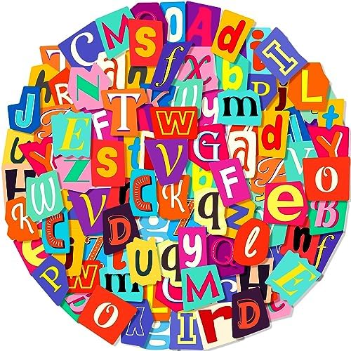 Amazon.com: 100 PCS Alphabet Letter Stickers,Colorful Alphabet Stickers ...