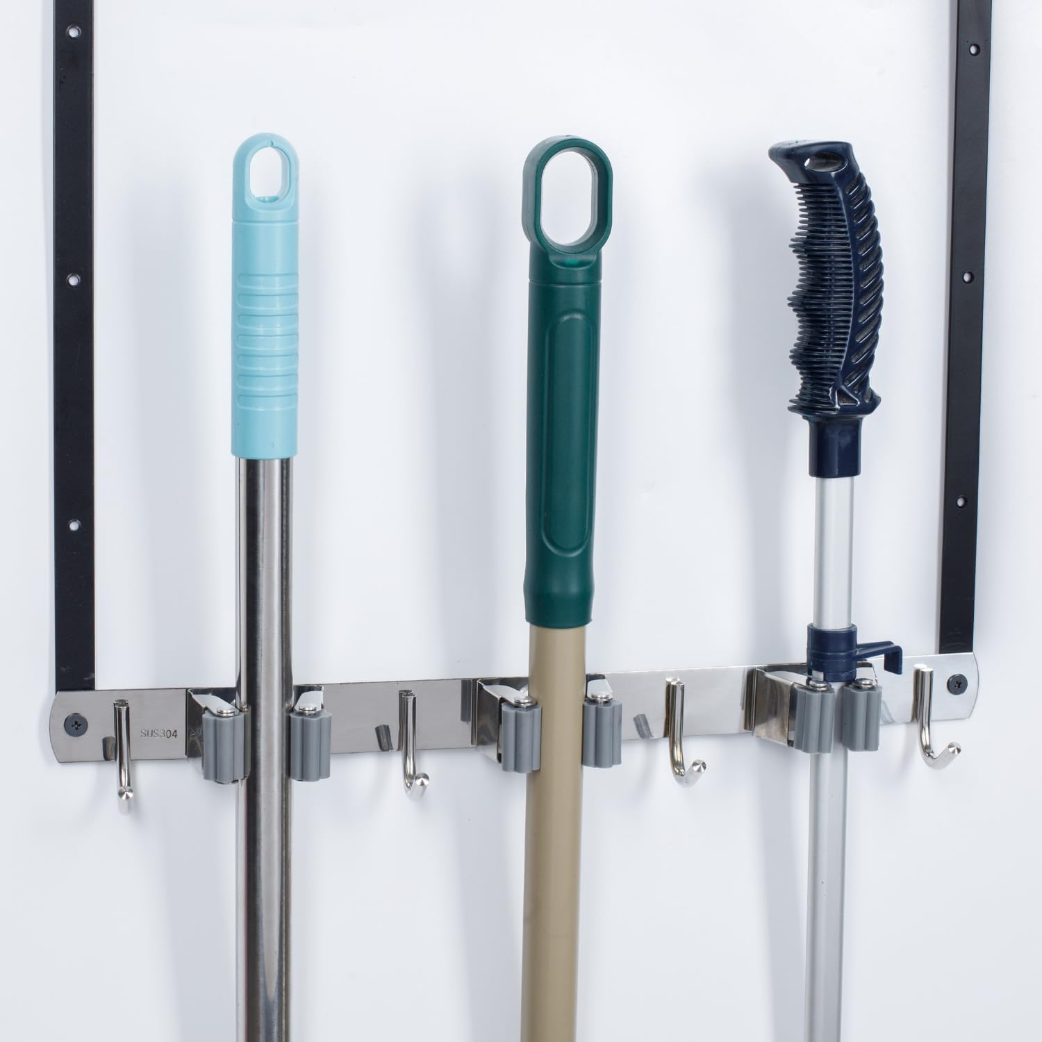 Amazon.com: PrimZooty Broom Holder Over The Door - 304 Stainless Steel ...
