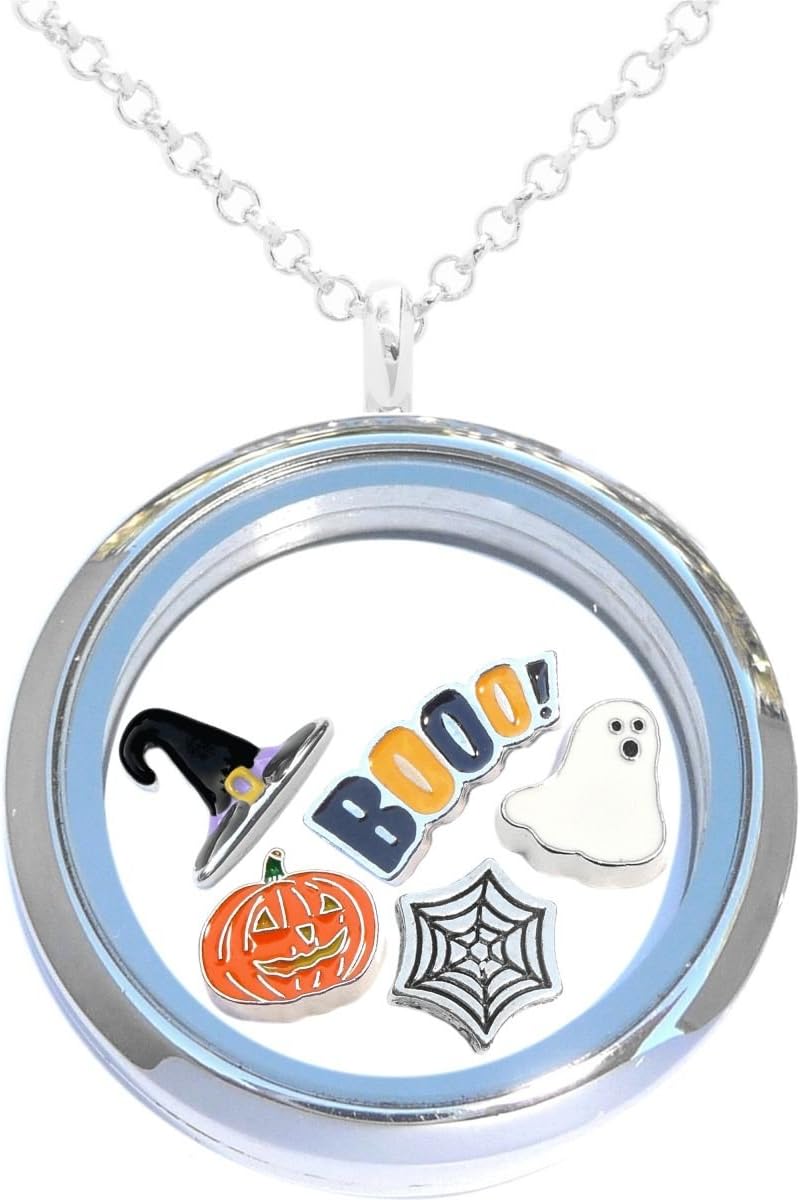 Amazon.com: Halloween Floating Locket Set Featuring 30mm Locket ...