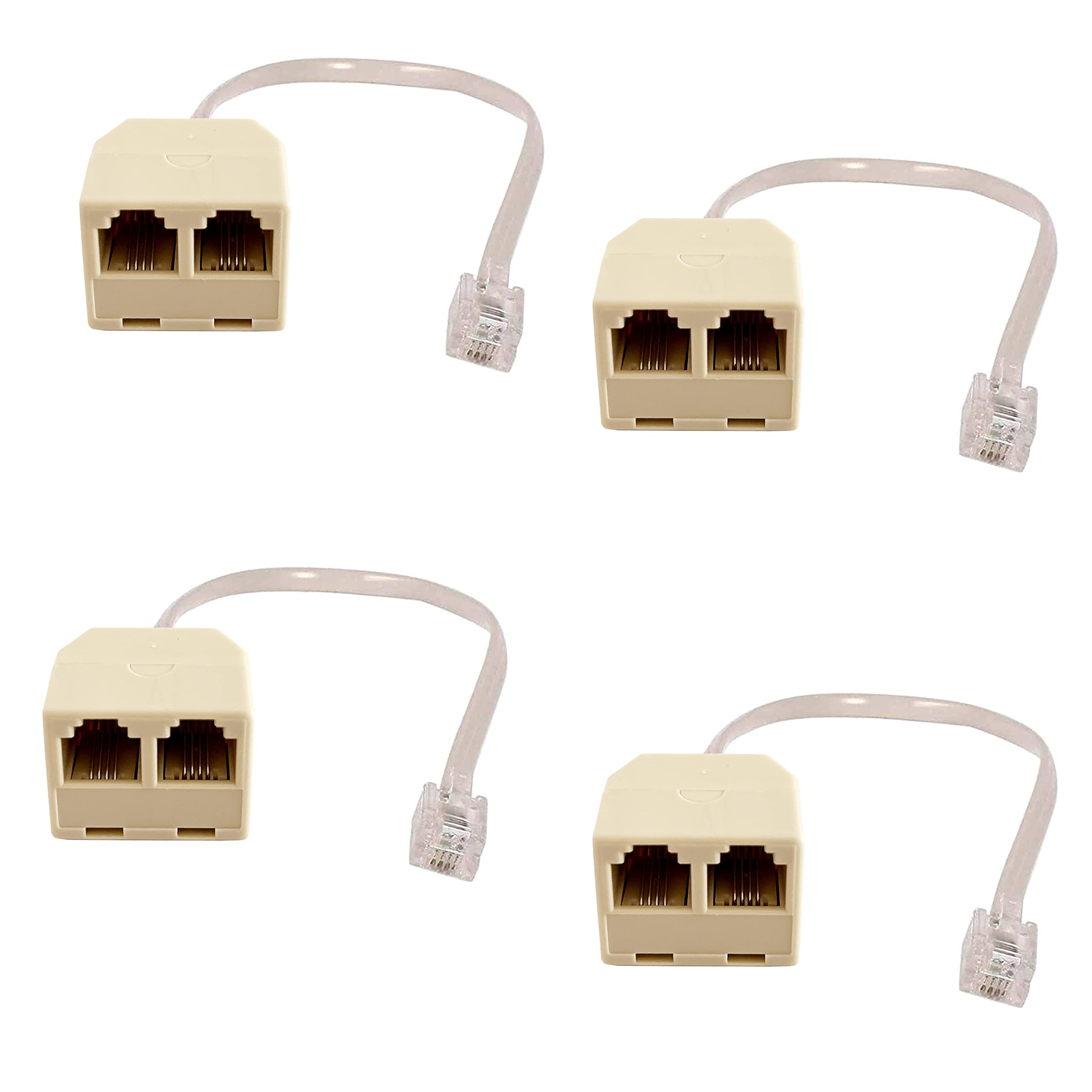Amazon.com: HPWFHPLF Two Way Telephone Splitters, 4 Pack RJ11 6P4C Male ...