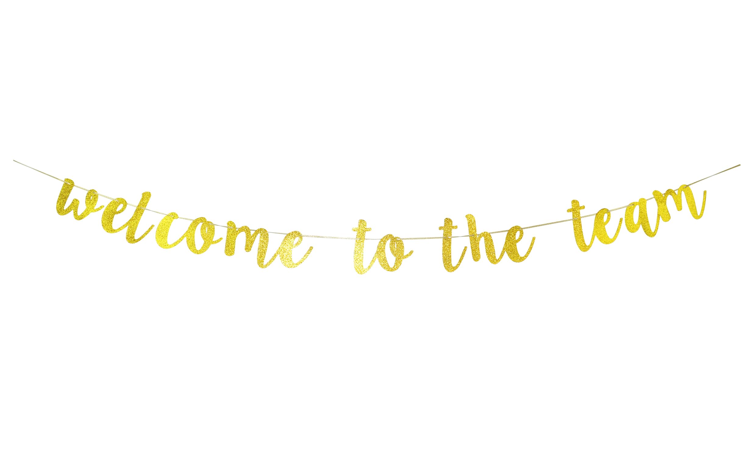 Amazon.com: Etaredkj Gold Glitter Welcome to The Team Banner New ...