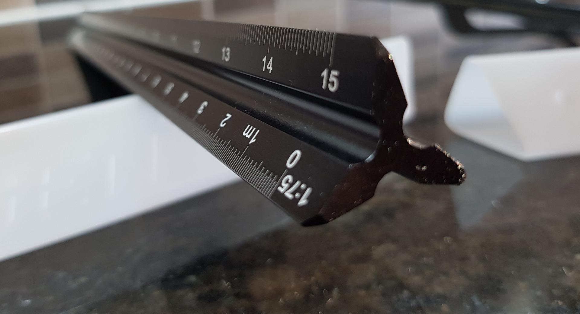 Scale Aluminum Triangle Ruler Triangular Scale 1: 20, 1:25, 1:50, 1:75 ...