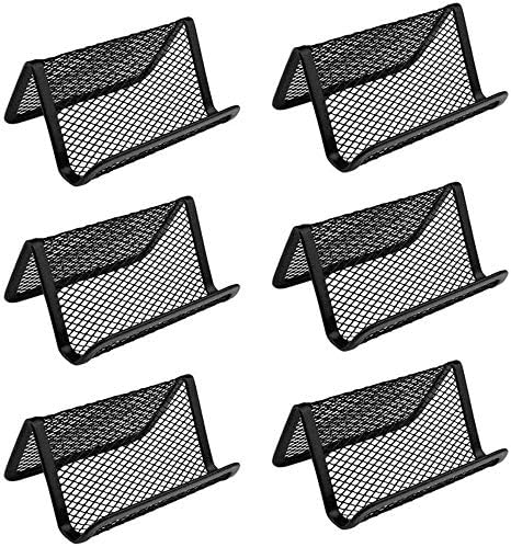 Amazon.com : Miamay 6 Pack Black Metal Mesh Business Card Holder ...