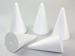 Amazon.com: Habico Polystyrene Shapes Cone 12cm x 4 Shapes : Arts ...
