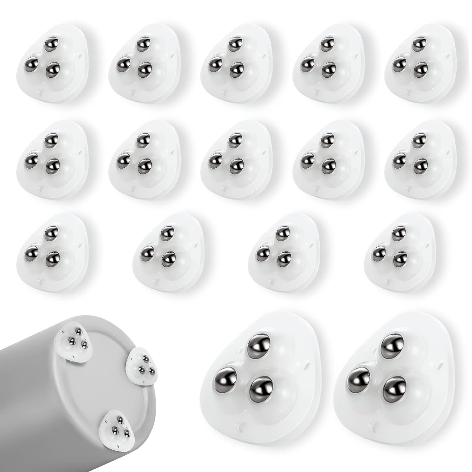 16pcs Mini Sticky Pulley Wheel, Self-Adhesive Caster Wheels 360 Degree ...