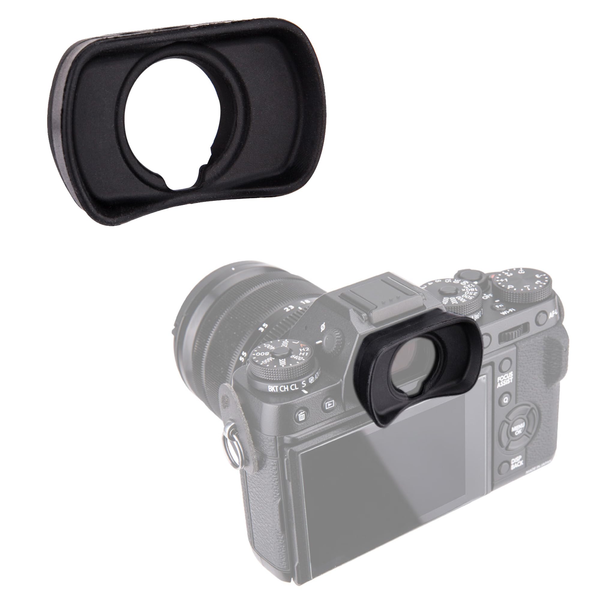 Amazon.com : JJC Viewfinder Eyecup Eyepiece for Fuji Fujifilm X-T5 X-T4 X-T3 X-T2 X-T1 X-H1 X-H2 ...